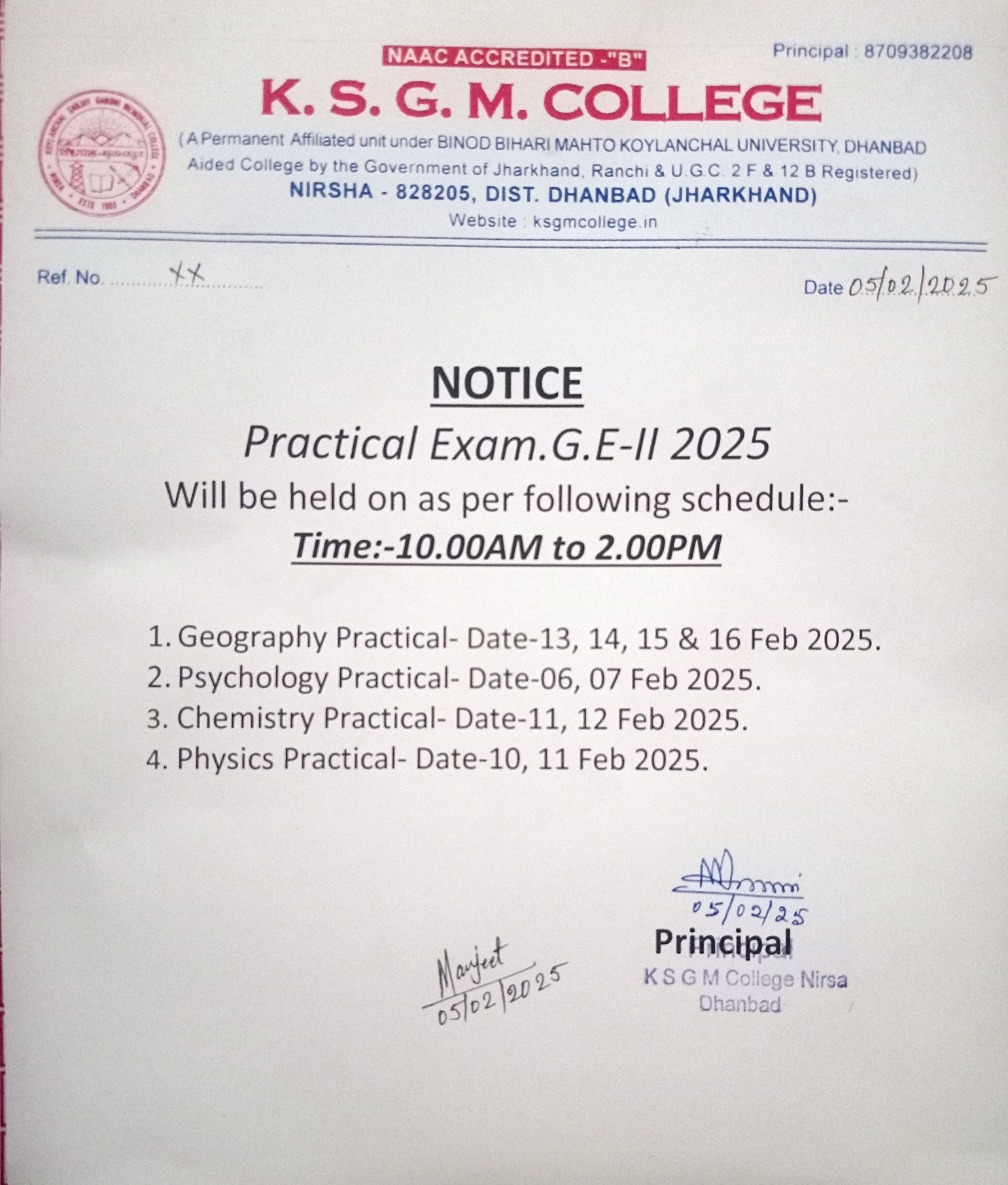 K.S.G.M. COLLEGE NIRSA, a college for degree in arts, commerce, science